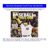 (read)^ Beckett Baseball Card Price Guide #42 Zip