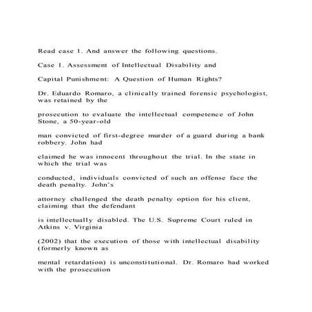 Read case 1. And answer the following questions.Case 1. Asse | PDF