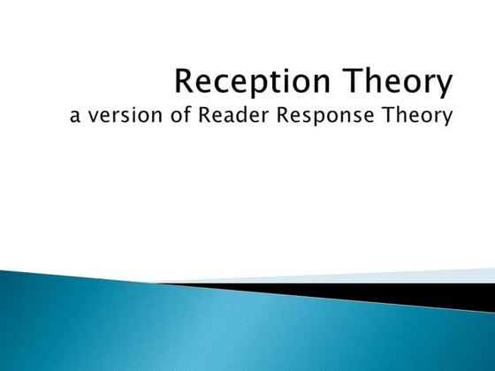 READERS' RESPONSE CTICISM | PPT | Fiction | Books and Literature
