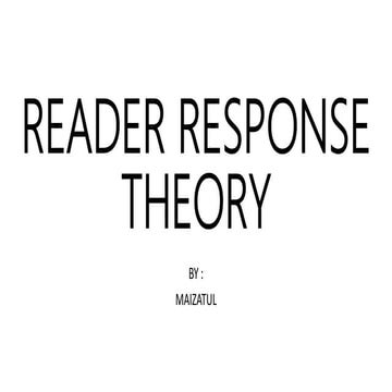 Reader response theory | PPTX