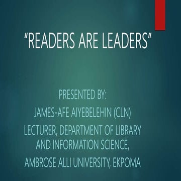 Readers are leaders | PPTX