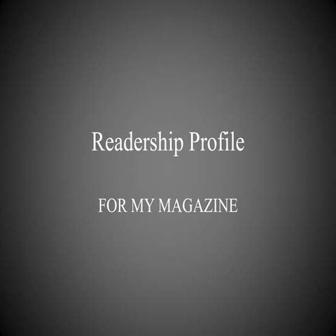 Readership profile | PPTX