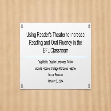 [RELO] Using Readers Theater in the EFL Classroom | PPTX