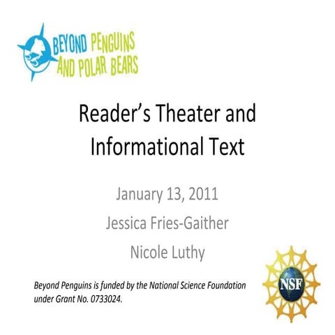 Readers theater and informational text | PPT