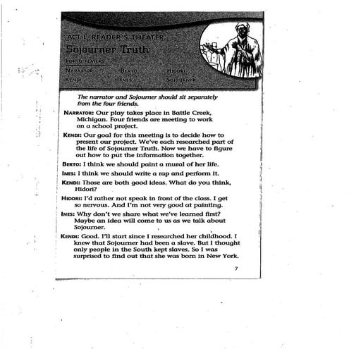 Readers theater sojourner truth | PDF | Theater | Fine Art