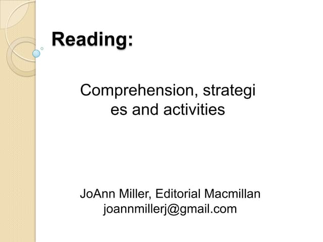 Reading strategies presentation | PPTX