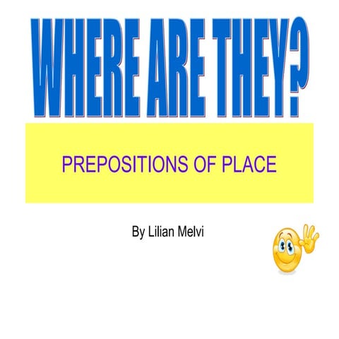 Prepositions of place | PPT