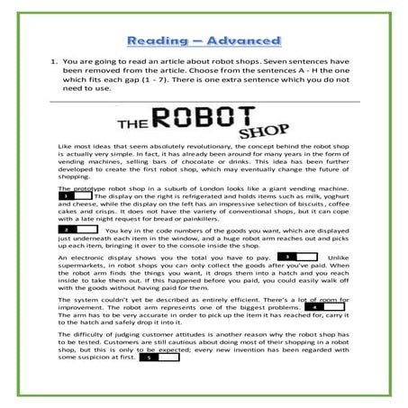 Reading advanced | DOCX