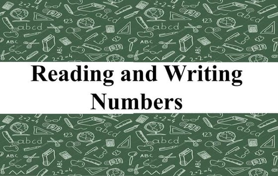 reading and Writing Large Numbers | PPT