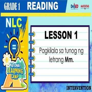 Grade 1 Reading for National Learning Camp for Reading Intervention ...