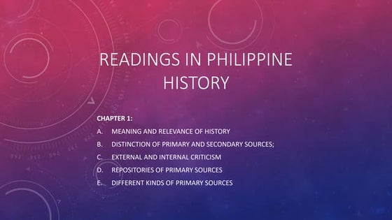 GEED 02 Reading in Philippine History HISTORY AND HISTORICAL METHODOLOGY | DOCX | Secondary ...