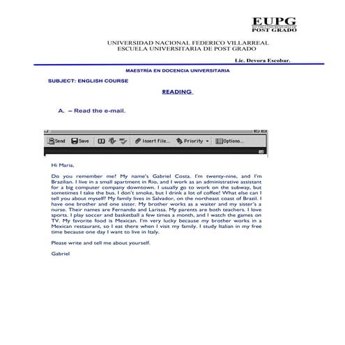 Introducing Myself-READING | PDF