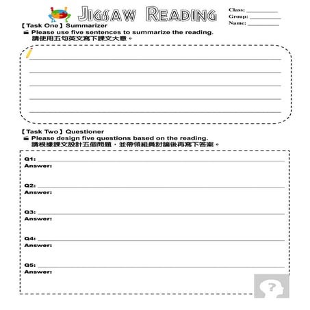 Jigsaw Reading- Intermediate | PDF