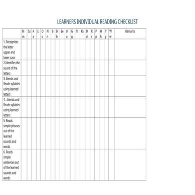 Reading-Monitoring-tools for teachers an | DOCX