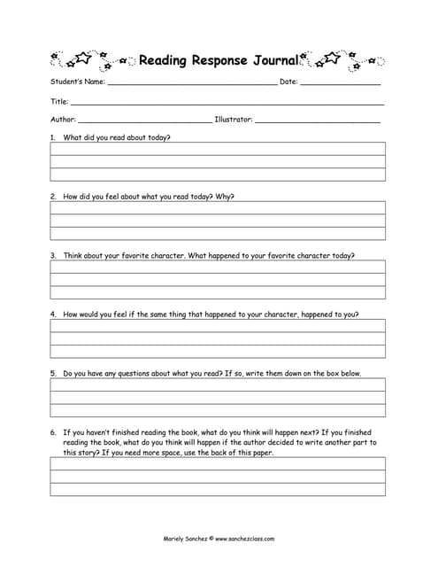 Reading log rubric | PPT