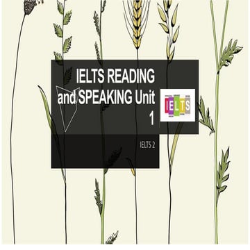 IELTS level 2 READING-SPEAKING - unit 1 | PPT