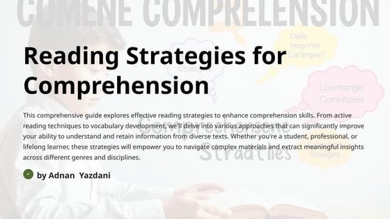 Reading Comprehension Strategies | PPTX