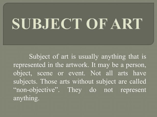 Methods of presenting the art subject | PPTX