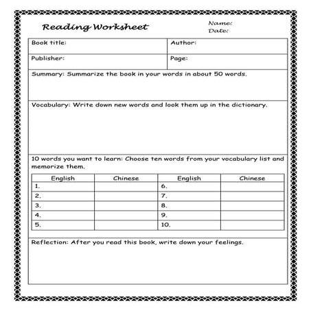 Reading worksheet (writing acivities) | PDF