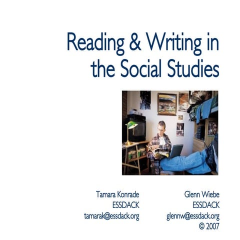 Reading & Writing in Social Studies | PPT