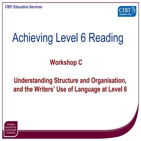 Reading 3 – writing links and encouraging wider reading | PPT