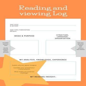 Reading and viewing log | PDF | Educational Assessment | Education