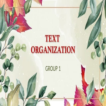 Reading and Writing_text organization powwerpoint | PPT