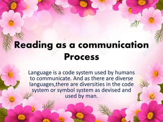 Reading as a physiological process and READING as a COGNITIVE PROCESS | PPT