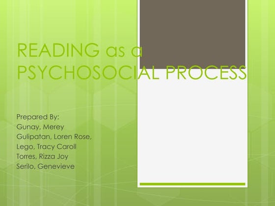 5 stages of reading process | PPTX | Homework and Study | Education