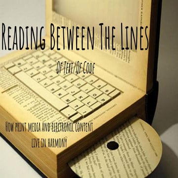 Reading Between The Lines (of Text of Code) | PPT