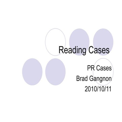 Reading cases | PPT
