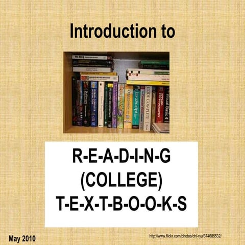 Reading College Textbooks | PPTX