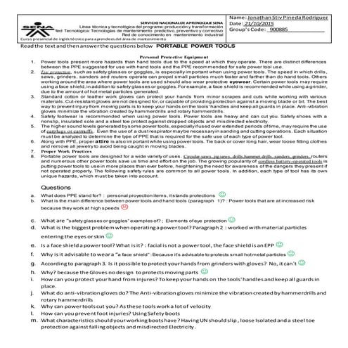 Hand and power tool safety power point | PPT