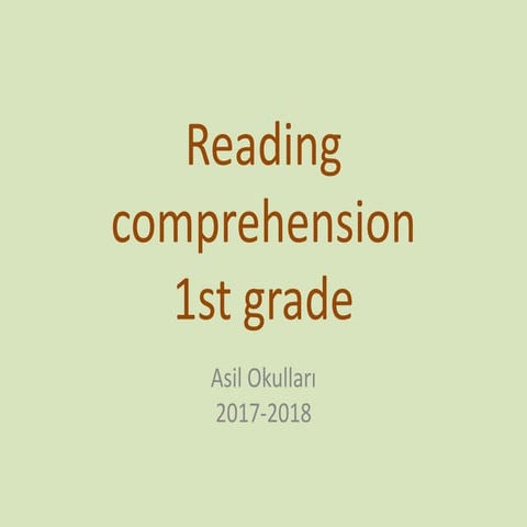 Reading comprehension | PPTX