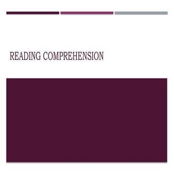 READING COMPREHENSION. ................... | PPT