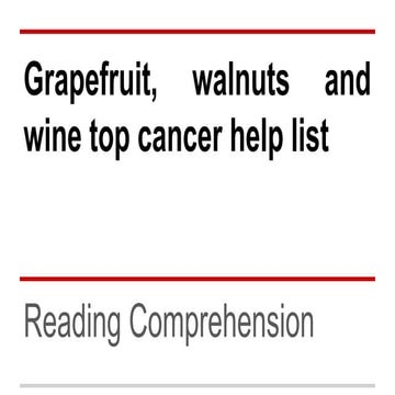 Reading Comprehension - Cancer Research Story | PDF