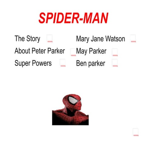 Reading comprehension spider man | ODP