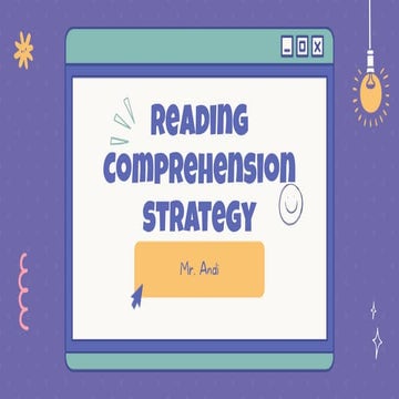 Reading Comprehension Strategy | PPTX