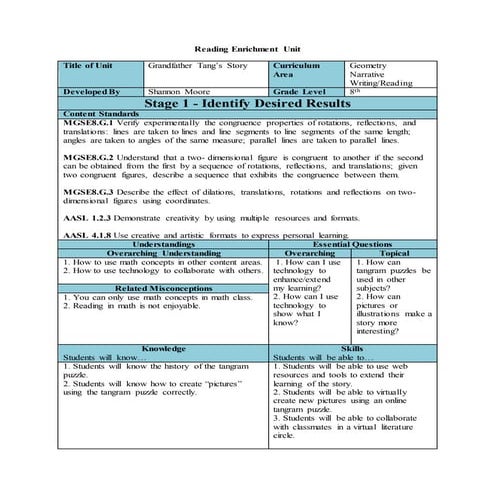 Reading Enrichment Lesson | DOCX