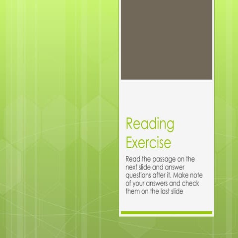 Reading exercise 2 | PPTX