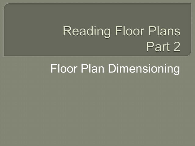 Read and Interpret Construction Drawings & specifications | DOC
