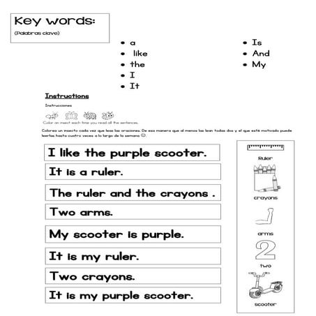 Reading fluency sight words 5 | PDF