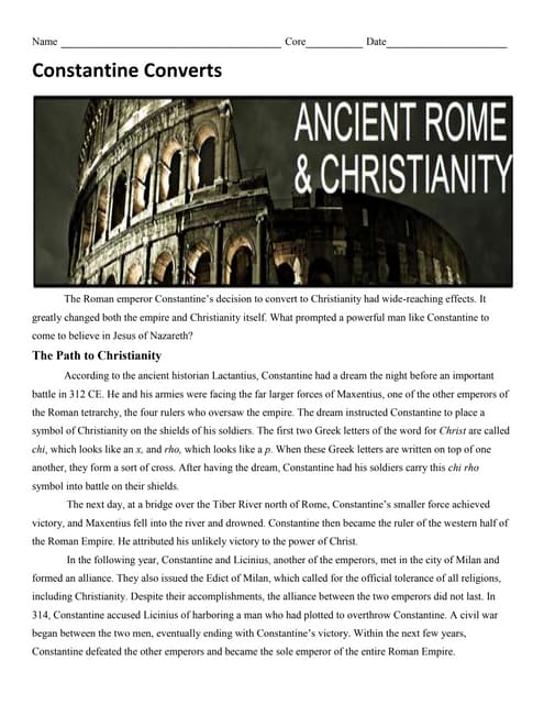 Part II Constantine | PPT