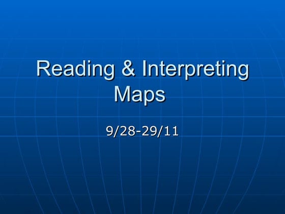 Basic map reading | PPTX | Maps & Navigation
