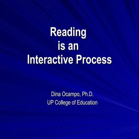 Reading Is An Interactive Process | PPT