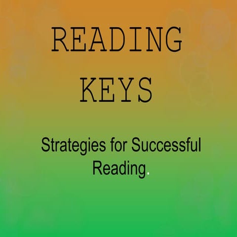 Reading keys | PPTX