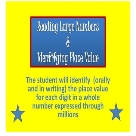 Reading Large Numbers & Identifying Place Value | PDF