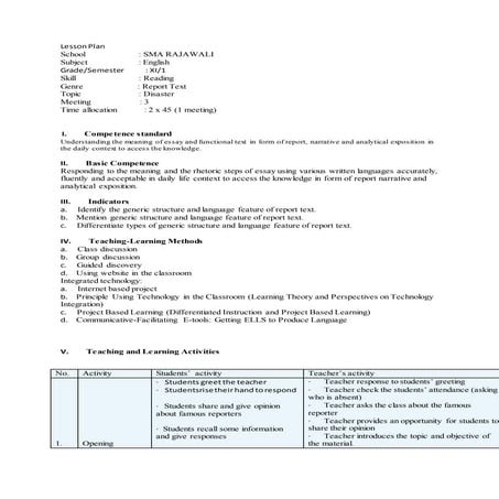 Reading lesson plan | PDF