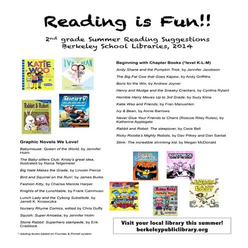 2nd grade Reading Recommendations: Fall 2014 | PDF
