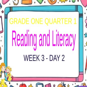 READING AND LITERACY QUARTER 2 WEEK 2 DAY 1 | PPTX